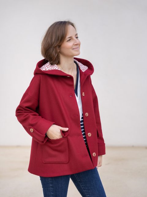 Manteau Eurydice - Le caban-ciré épuré - Anna Rose patterns